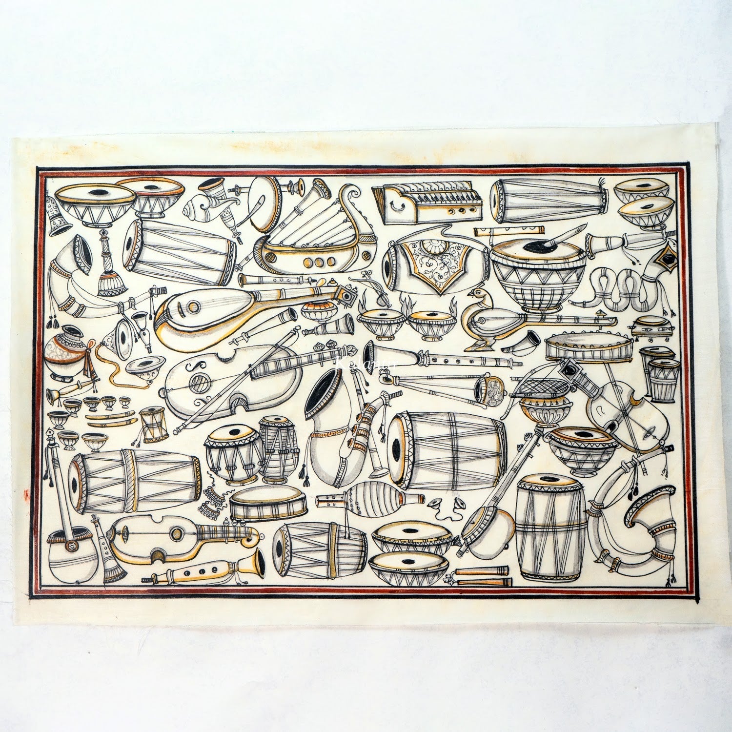 Traditional Musical Instruments Pattachitra Painting – Kalantir