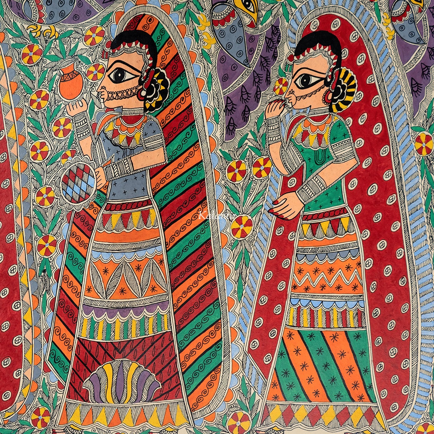 Vat Savitri Puja | Original and Colorful Madhubani Painting | Buy on ...