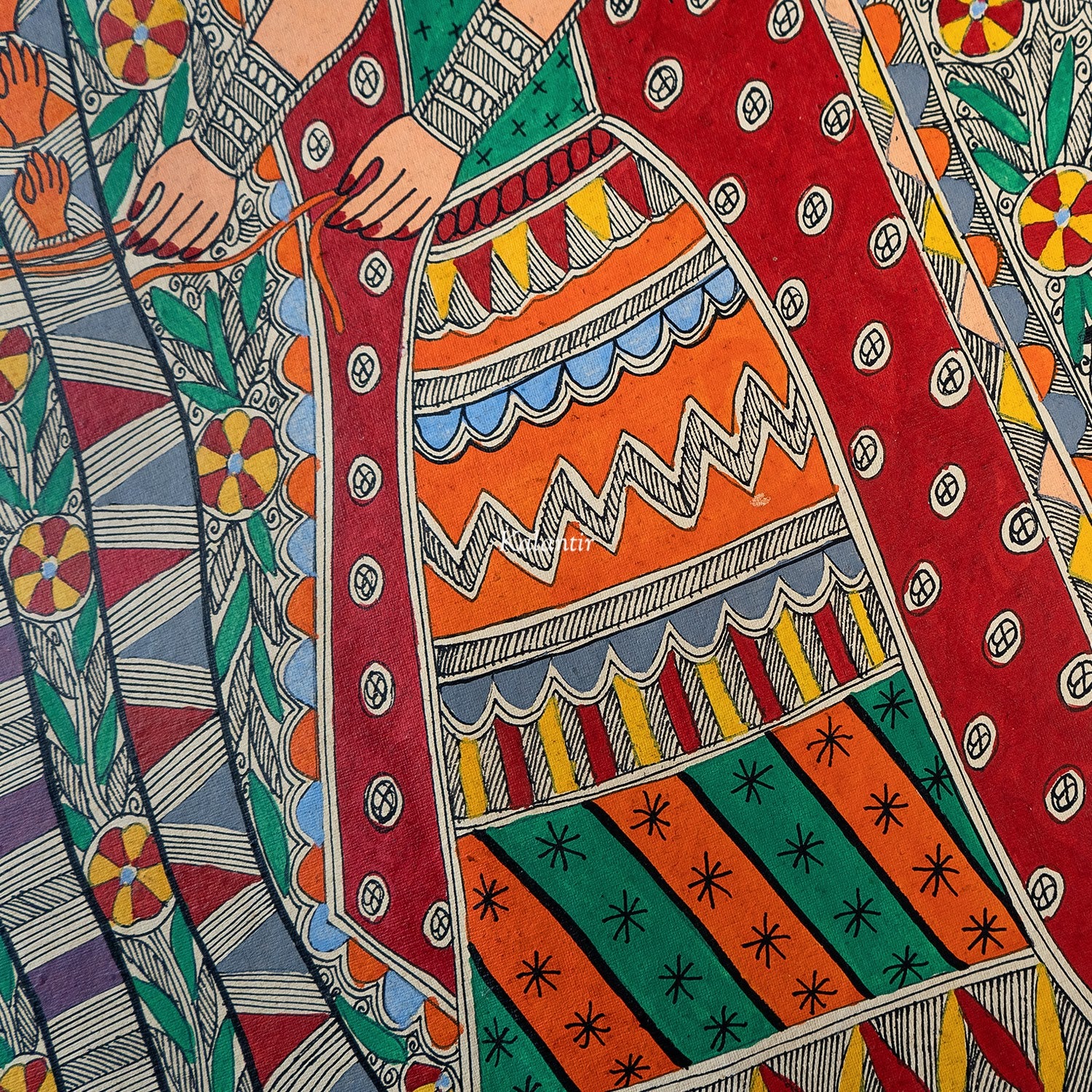 Vat Savitri Puja | Original and Colorful Madhubani Painting | Buy on ...