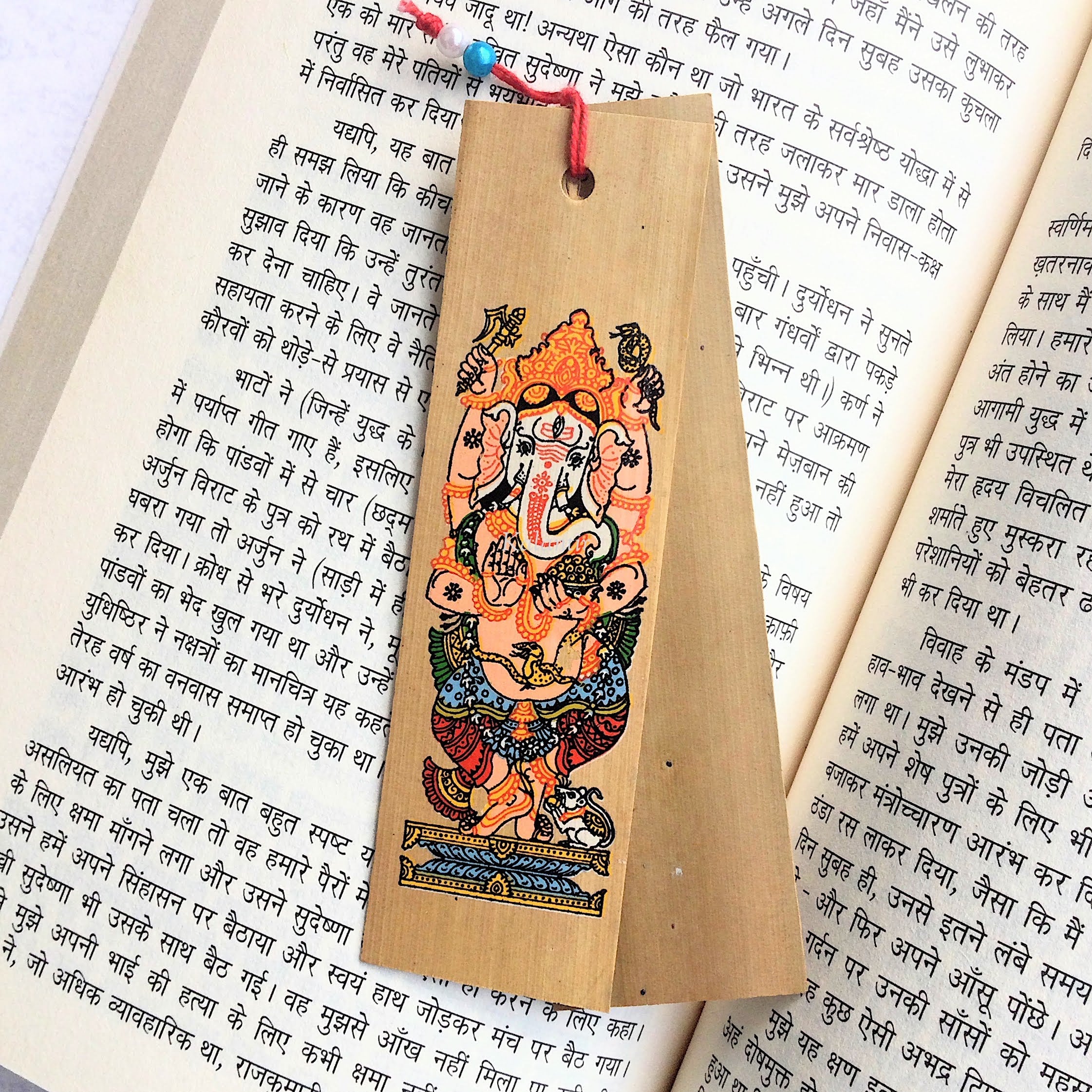 Vir Ganapati or Ganesha Palm Leaf Bookmark – Kalantir